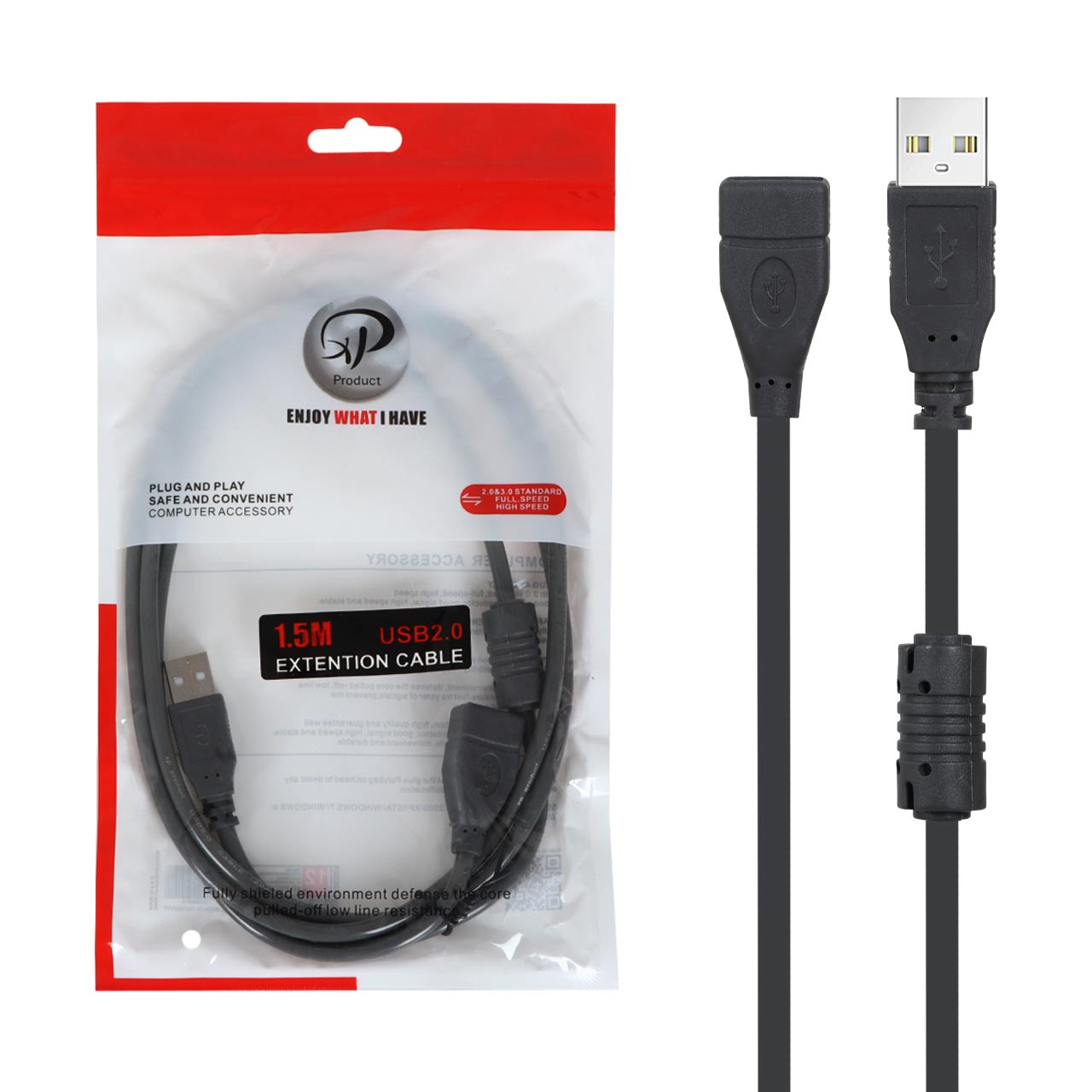 کابل افزایش طول مدل XP USB 2.0 1.5M - آشیل رایان